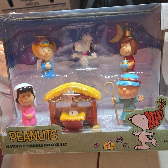 Peanuts | Toys | Peanuts Nativity Figures Set Blue Pink Yellow Nwt ...